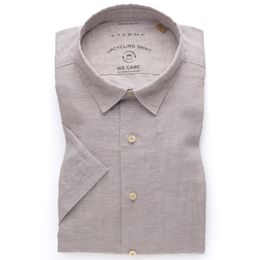Eterna Herren Kurzarmhemd "REGULAR FIT", beige, Gr. XL, 32% cotton, 54% Leinen, 14% Lyocell, Hemden, EASY IRON (b&uuml;gelleicht)
