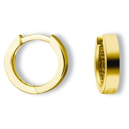 ONE ELEMENT Damen Paar Creolen "Ohrringe Creolen aus 585 Gelbgold &Oslash; 12,0 x 2,0 mm", Damen, Gelbgold 585 Gold, gold, Gelbgold 585, Gold, Ohrringe,