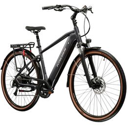 KROSS E-Bike "E-Trekkingbike Herren Trans Hybrid 1.0 28" graphitgrau 8 G&auml;nge", 43cm, 28 Zoll (71,12cm), grau, Elektrofahrr&auml;der, Pedelec,