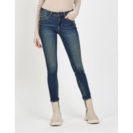 Gang Damen Skinny-fit-Jeans "Gang Jeans Skinny fit 94LAYLA"denim blau, Gr. 30, 90% Baumwolle, 4% Elasthan, 6% Polyester, Jeans