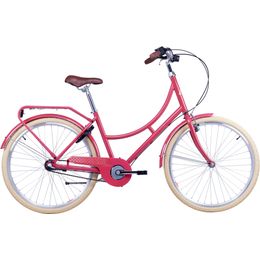 S'COOL S&rsquo;COOL Jugendfahrrad "S'COOL chiX classic", 38cm, 26 Zoll (66,04cm)berry, beige, Fahrr&auml;der, 26 Zoll, Jugendliche, mit Gep&auml;cktr&auml;ger und Schutzblech