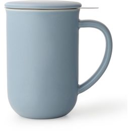 Tasse "Balance", 14cm, 500ml, blau, Viva Scandinavia, Trinkgef&auml;&szlig;e, Porzellan, mit Teesieb und Deckel, 500 ml