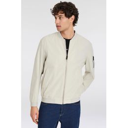 BOSS Orange Herren Blouson "Oneth", beige, Gr. 52, unifarben, Web, Obermaterial: 88% Polyamid, 12% Elasthan, Jacken, mit &Auml;rmeltasche