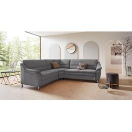 Ecksofa Home Affaire, B:260cm H:90cm T:230cm, grau, Luxus-Microfaser ALTARA NUBUCK (100% Polyester);Luxus-Microfaser weich (90% Polyester, 10%