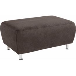Hocker Home Affaire, B:101cm H:45cm T:68cm, braun, Struktur (100% Polyester);Flachgewebe (90% Polyester, 10% Polyamid);Luxus-Microfaser (100%