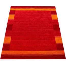 Wollteppich Paco Home, B:200cm H:14mm L:300cm, orange, Wolle, Wohnzimmer, Teppiche, "Gabbeh 310", Kurzflor, handgewebt, reine Wolle, Gabbeh-Stil, mit