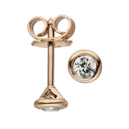 Jobo Damen Paar Ohrstecker "Ohrringe Ros&eacute;goldohrringe Solit&auml;r 4,2 mm", 4,2mm, SI = kleine Einschl&uuml;sse, Diamanten Ros&eacute;gold 585ros&eacute;gold 585, Diamanten,