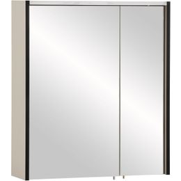 Spiegelschrank Schildmeyer, B:63,5cm H:72,4cm T:17,5cm, beige, FSC-zertifizierter Holzwerkstoff, Schr&auml;nke, "Edda, Breite 63,5 cm, LED-Beleuchtung",