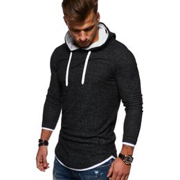 behype Herren Kapuzensweatshirt "LAYER", schwarz, Gr. S, mehrfarbig, 70% Polyester, 25% Viskose, 5% Elasthan, Sweatshirts, im trendigen Layer-Look