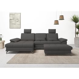 Ecksofa OTTO HOME, B:301cm H:89cm T:176cm, braun, Luxus-Microfaser (90% Polyester, 10% Polyamid);Samtoptik (100% Polyester), Wohnzimmer, Sofas,