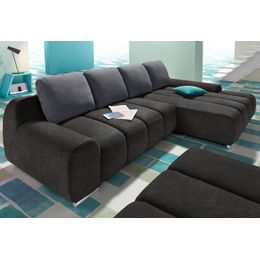 Ecksofa Home Affaire, B:291cm H:90cm T:174cm, schwarz, Luxus-Microfaser ALTARA NUBUCK (100% Polyester);Luxus-Microfaser ALTARA NUBUCK (100%