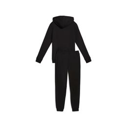 Puma Damen Trainingsanzug "HOODED SWEAT SUIT FL CL", schwarz, Gr. XS, unifarben, Fleece, Obermaterial: 66% Baumwolle, 34% Polyester, Sportanz&uuml;ge, f&uuml;r