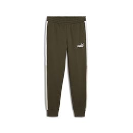 Puma Herren Trainingshose "POWER COLORBLOCK SWEATPANTS FL CL", gr&uuml;n, Gr. XXL, colorblocking, Fleece, Obermaterial: 66% Baumwolle, 34% Polyester,