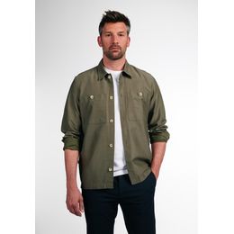 Eterna Herren Langarmhemd "MODERN FIT"gr&uuml;n, Gr. M, Twill, 54% Baumwolle, 23% Leinen, 23% Lyocell, Hemden, EASY IRON (b&uuml;gelleicht)