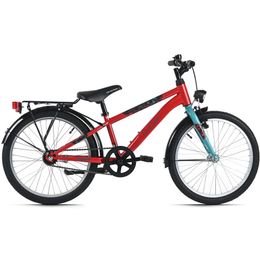Dacapo Kinderfahrrad "20" Bobby Rot 1 Gang RH 27 cm mit Beleuchtung - Ab 6 Jahre", 27cm, 20 Zoll (50,80cm) hinten: 20 Zoll (50,80cm)rot, blau,