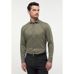 Eterna Herren Langarmhemd "SLIM FIT", gr&uuml;n, Gr. 44, Twill, 4% Elasthan, 26% Polyamid, 70% Lyocell, Hemden, EASY IRON (b&uuml;gelleicht)