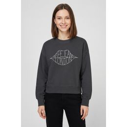 Pepe Jeans Damen Sweatshirt "BERNIS"999schwarz, Gr. XS, Sweatware, Obermaterial: 85% Baumwolle, 15% Polyester, Sweatshirts, mit Rundhals, bestickt