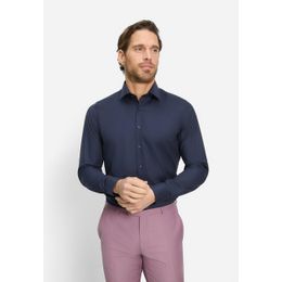 OLYMP Herren Businesshemd "OLYMP Level Five, Body Fit, New York Kent"nachtblau, Gr. 40, 97% Baumwolle, 3% Elastolefin, Hemden
