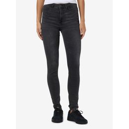 Skinny-fit-Jeans Noisy may "NMCALLIE HW SKINNY JEAN VI508MG FWD NOOS", Damen, Gr. 29, L&auml;nge 30, blau (medium grau denim), Denim/Jeans, Obermaterial: 75% Baumwolle, 18% Polyester, 5% Viskose, 2% Elasthan, unifarben, skinny fit, Jeans