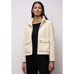 Blouson Street One, Damen, Gr. 38, soft beige, Stoff, Obermaterial: 80% Polyester, 20% Nylon; Futter: 100% Polyester, unifarben, normal normal, hoch geschlossener Ausschnitt, abgesteppt, Jacken Blouson, mit Stehkragen