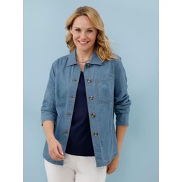 Classic Basics Damen Jeansjackeblau, bleached, Gr. 40, unifarben, 100% Baumwolle, Jacken
