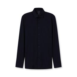 Businesshemd OLYMP "OLYMP Luxor 24/Seven, modern fit, New Kent", Herren, Gr. 38, Normaler Arm, marine, 92% Baumwolle, 8% Elasthan, Hemden