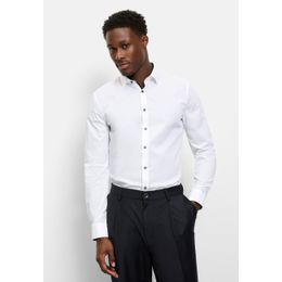 OLYMP Herren Businesshemd "OLYMP No. Six, Super Slim, Urban Kent mit extra langem Arm", wei&szlig;, Gr. 40, 97% Baumwolle, 3% Elastolefin, Hemden