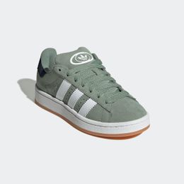 M&auml;dchen Sneaker "CAMPUS 00S", adidas originals, Gr. 35,5silber gr&uuml;n, cloud wei&szlig;, gum 2, Leder, Synthetik, Schuhe, f&uuml;r Kinder und Jugendliche, mit