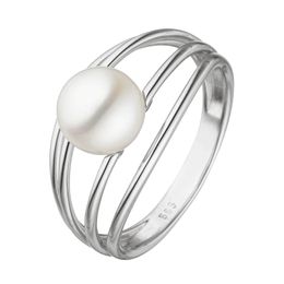 Jobo Damen Perlenring "Ring Wei&szlig;goldring", 50, Perlen Wei&szlig;gold 585wei&szlig;gold 585, Perlen, Wei&szlig;gold 585, Fingerringe, 585 Wei&szlig;gold mit Perle