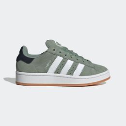 M&auml;dchen Sneaker "CAMPUS 00S", adidas originals, Gr. 35,5, gr&uuml;n, Leder, Synthetik, Schuhe, f&uuml;r Kinder und Jugendliche, mit Gummilaufsohle, mit