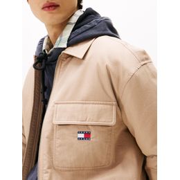Tommy Jeans Herren Hemdjacke "TJM PADDED TECH CORD", beige, Gr. S, Cord, Obermaterial: 82% Baumwolle, 18% Polyamid, Jacken, Overshirt, lockere Form,