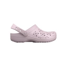 Crocs M&auml;dchen Clog "Classic Floral Cut Out Clog", Gr. 33, rosa, Croslite , gebl&uuml;mt, Schuhe, Sommerschuh, Sandale, Strandschuh mit schwenkbarem