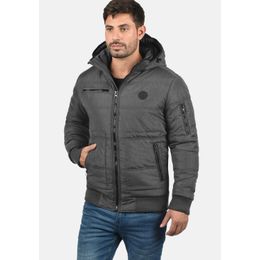 Steppjacke Blend "BHBoris", Herren, Gr. L, granite teddy, Fleece, 65% Nylon, 35% Polyester, regular fit, ohne Ausschnitt, eingesetzt Rippb&uuml;ndchen, Jacken Steppjacke, Winterjacke mit abnehmbarer Kapuze und Teddyfutter