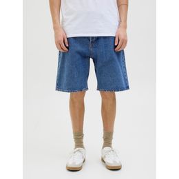 Jack & Jones Relaxshorts JACK & JONES "JJIALEX JJORIGINAL SHORTS SBD 300 SN", Herren, Gr. S, N-Gr, blau (blau denim pack:sbd 301), Web, Obermaterial: 100% Baumwolle, unifarben, relaxed fit knielang, Hosen, Baumwolle, relaxed fit