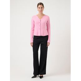 Y.A.S Damen Strickjacke "YASDOLLY LS KNIT CARDIGAN S. NOOS"moonlite mauve, Gr. M, unifarben, Strick, Obermaterial: 53% Polyester, 21% Polyacryl, 10%