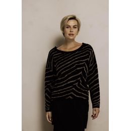 Zhrill Damen Strickpullover "ZHNINA ZEBRA"schwarz, Gr. S, gestreift, Strick, Obermaterial: 54% Polyacryl, 32% Polyester, 10% Wolle, 4% Elasthan,