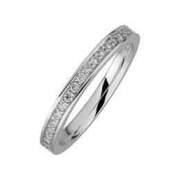 LYOMI Damen Fingerring "585/- Wei&szlig;gold 21 synth. Diam. 0,24ct.", 060 (19,1), 0,24 VS = sehr kleine Einschl&uuml;sse, Gold, silber, Gold, Fingerringe