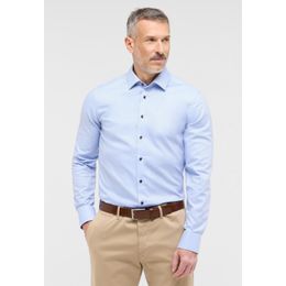 Eterna Herren Langarmhemd "SLIM FIT", blau, Gr. 39, 100% Baumwolle, Hemden, NON IRON (b&uuml;gelfrei)