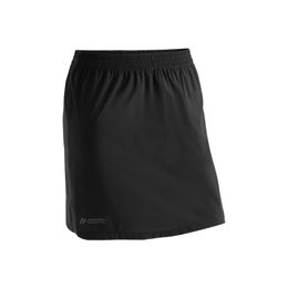 Maier Sports Damen Sommerrock "Raindrop SkirtW", schwarz, Gr. 44, 100% Polyester (recycelt), R&ouml;cke, wasserabweisender Regenrock mit elastischem Bund
