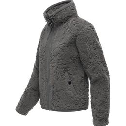 Ragwear Damen Pl&uuml;schjacke "Nordicka II"grau, Gr. M, Fleece, Obermaterial 1: 100% Polyester. Obermaterial 2: 60% Polyester, 40% Nylon. Innenfutter: