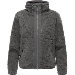 Ragwear Damen Pl&uuml;schjacke "Nordicka II"grau, Gr. XXL, Fleece, Obermaterial 1: 100% Polyester. Obermaterial 2: 60% Polyester, 40% Nylon. Innenfutter: