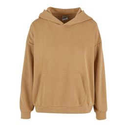 Kapuzenpullover Urban Classics "Urban Classics Ladies Light Terry Oversized Hoodie", Damen, Gr. L, unionbeige, 70% Baumwolle, 30% Polyester, unifarben, oversize, ohne Ausschnitt, Pullover Kapuzenpullover