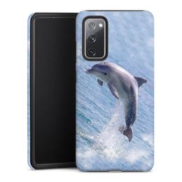 DeinDesign Galaxy S20 FE Handy Panzer Handyh&uuml;lle robuste Outdoor H&uuml;lle Schutzh&uuml;lle matt Dolphin Wale Ocean Tough Case