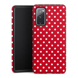 DeinDesign Galaxy S20 FE Handy Panzer Handyh&uuml;lle robuste Outdoor H&uuml;lle Schutzh&uuml;lle matt Retro Polka Dots Points Tough Case