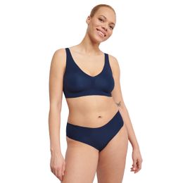 Sloggi Damen Hipster "ZERO Feel 2.0", Gr. XSnavy blau, Single Jersey, Obermaterial: 76% Polyamid, 24% Elasthan, Unterhosen, nahtlos und unsichtbar