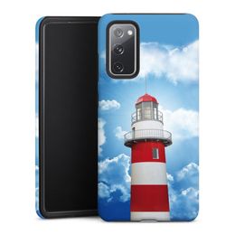 DeinDesign Galaxy S20 FE Handy Panzer Handyh&uuml;lle robuste Outdoor H&uuml;lle Schutzh&uuml;lle matt Sky Lighthouse Cloud Tough Case
