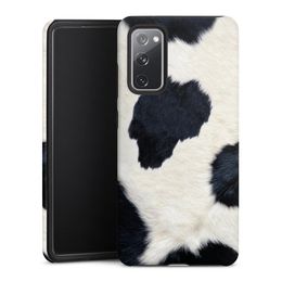 DeinDesign Galaxy S20 FE Handy Panzer Handyh&uuml;lle robuste Outdoor H&uuml;lle Schutzh&uuml;lle matt Animal Print Animal Look Cow Skin Tough Case