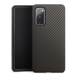 DeinDesign Galaxy S20 FE Handy Panzer Handyh&uuml;lle robuste Outdoor H&uuml;lle Schutzh&uuml;lle matt Carbon Muster Metallic Look Tough Case