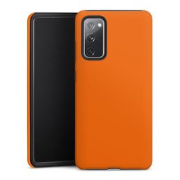 DeinDesign Galaxy S20 FE Handy Panzer Handyh&uuml;lle robuste Outdoor H&uuml;lle Schutzh&uuml;lle matt Colour Unicoloured Orange Tough Case