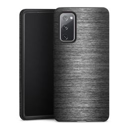 DeinDesign Galaxy S20 FE Handy Panzer Handyh&uuml;lle robuste Outdoor H&uuml;lle Schutzh&uuml;lle matt Metal Metallic Look Anthracite Tough Case